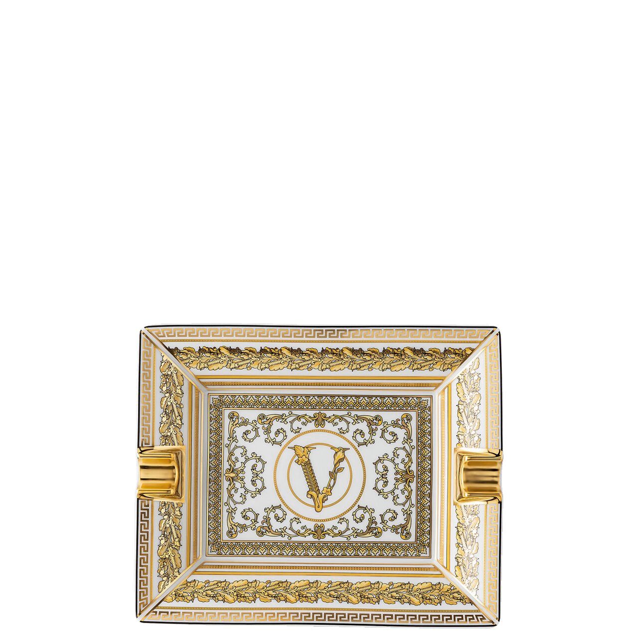 Versace Virtus Gala White Ashtray – 16 cm – Luxury Dining